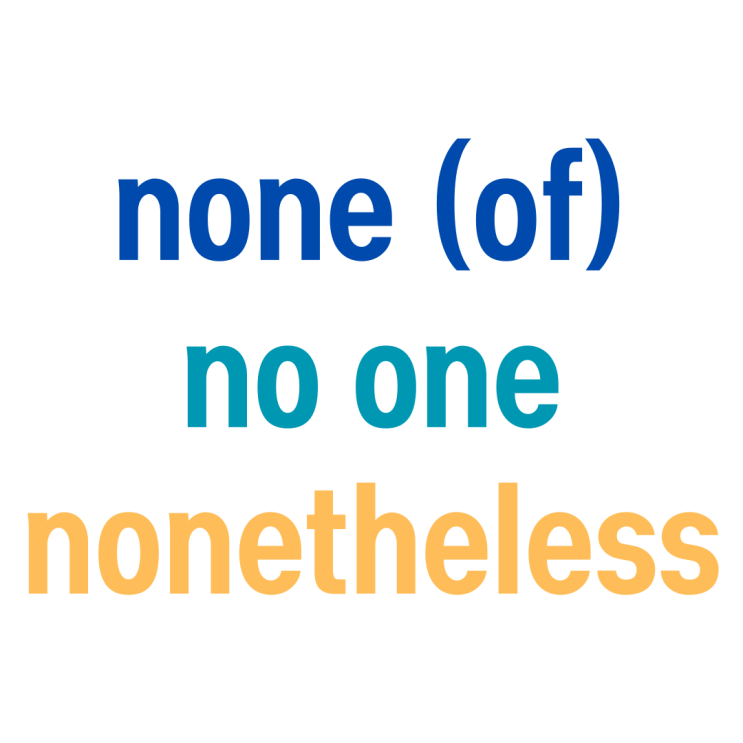none of 수일치 none of them 단수 복수 nonetheless 발음 뜻 품사 예문 (no one) : 네이버 블로그