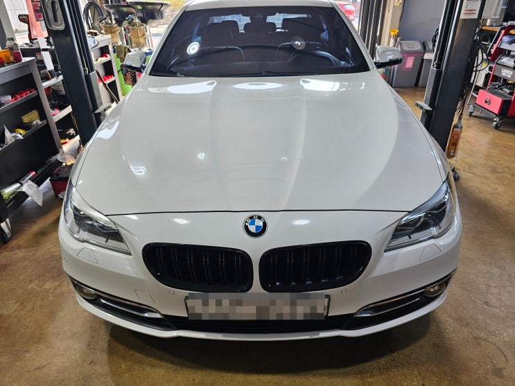 0411 BMW 520D 로워암 & 텐션암 & 어퍼암 & 스테빌링크 & 플랙시블조인트 & 등속조인트 교환 오산수입차정비 ...