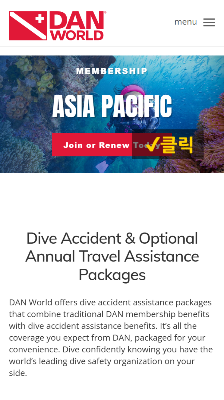 스쿠버 다이빙 보험 DAN 가입 방법 : 네이버 블로그