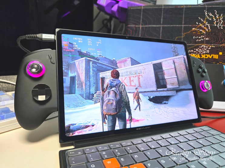 [UMPC 업스케일링 사용방법] 원엑스플레이어 X1 PRO(HX370)+라스트 오브 어스 파트2+AMD AFMF(프레임 뻥튀기)+오리 업스케일링(Lossless ...