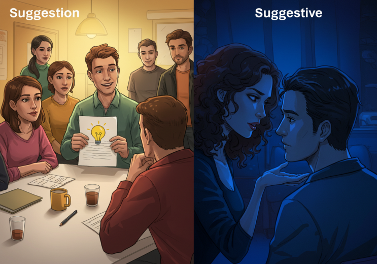 suggest, dictate 뜻, 차이 / suggestion, suggestive 의미 : 네이버 블로그