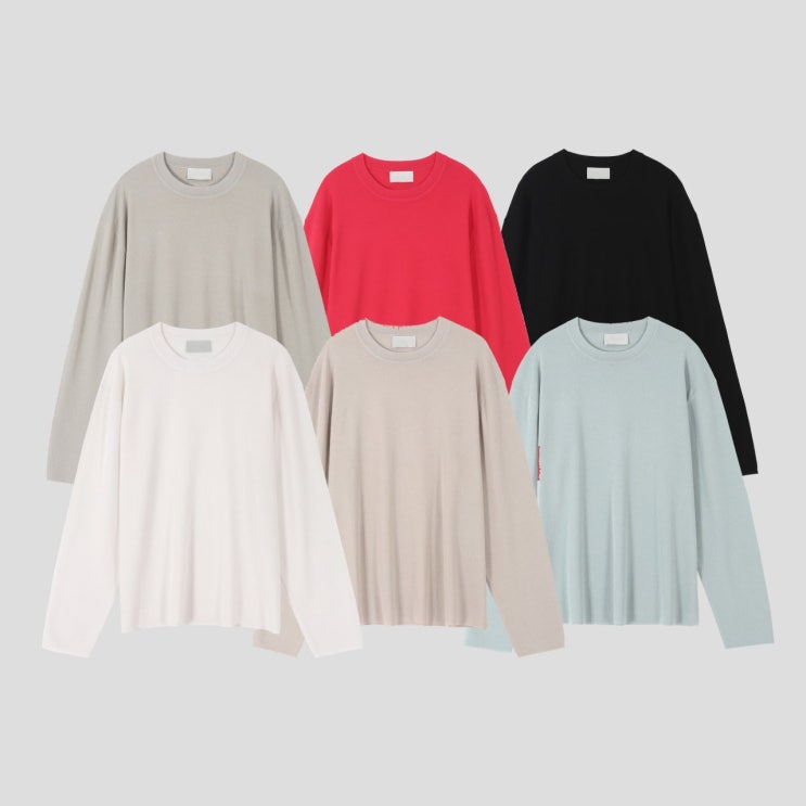 (SALE 18.900) GC K1262 Elly Round Linen Silket Knit 6color : 네이버 블로그