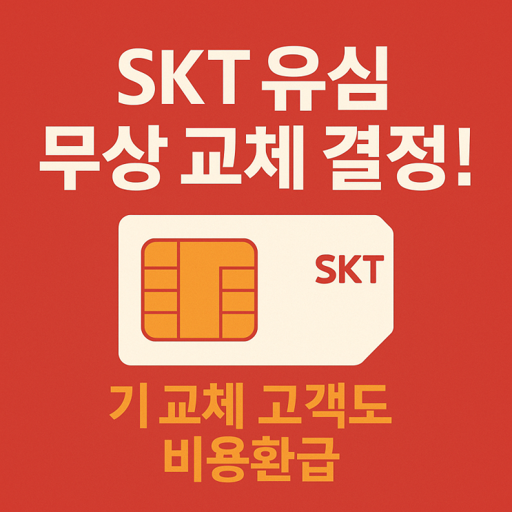 SKT 유심 무상 교체 결정! 기 교체 고객도 비용환급, 언제부터? 어디서? : 네이버 블로그