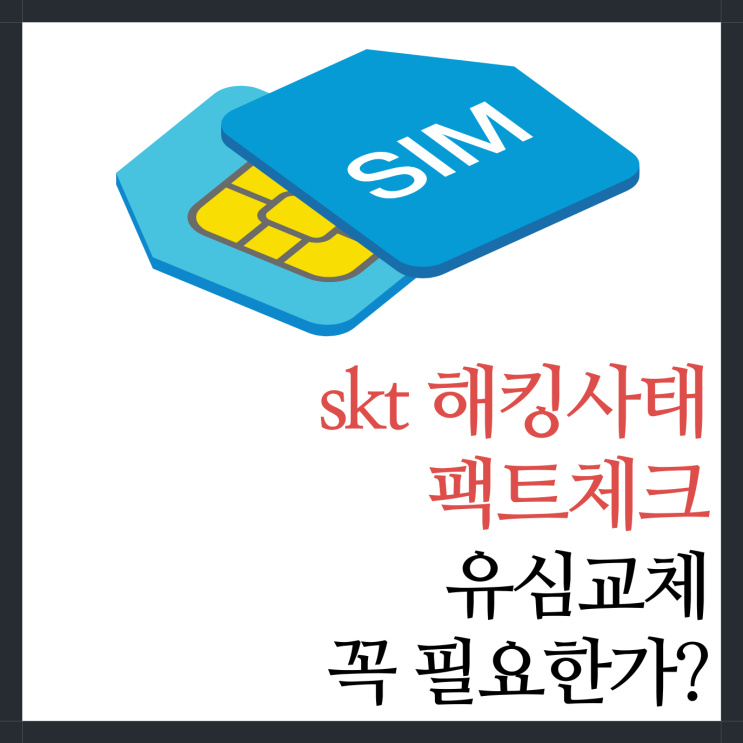 SKT 해킹 사태 관련 팩트체크 9.7GB 유출과 유심 교체 필요한가? : 네이버 블로그