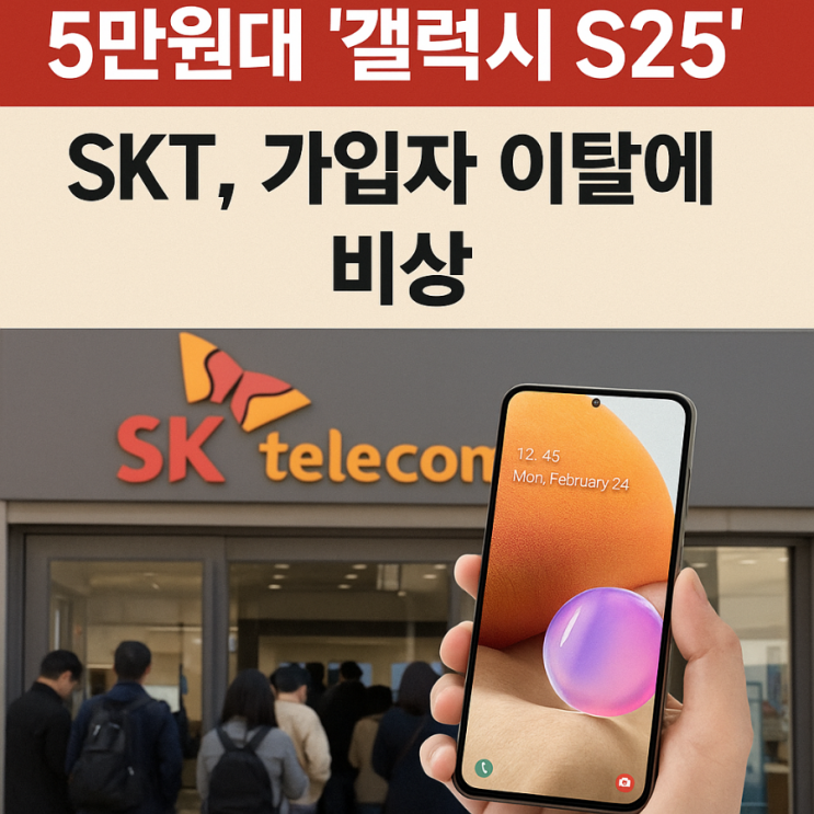 SK텔레콤, 가입자 잡으려 ‘갤럭시 S25’ 5만원에 풀었다?! 가입자 이탈에 비상 걸린 이유 : 네이버 블로그