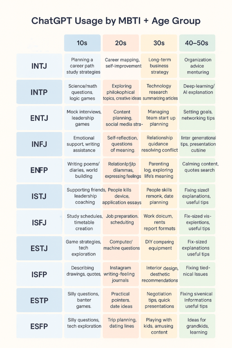 챗GPT 활용법 사용법 질문 방법 순위 (MBTI별 나이대별 chatgpt 챗지피티) : 네이버 블로그