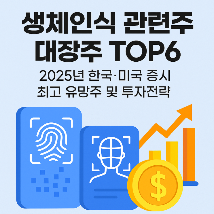 생체인식 관련주 대장주 TOP6: 2025년 한국·미국 증시 최고 유망주 및 투자전략 : 네이버 블로그