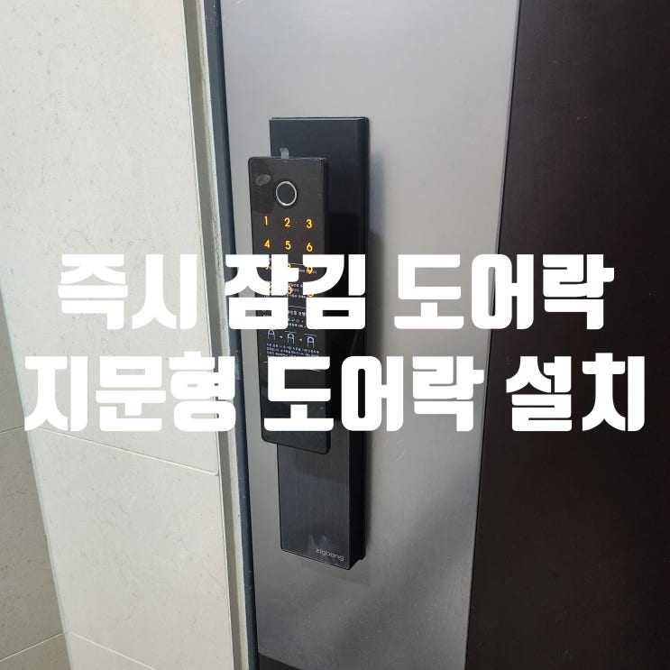 일산 풍동 열쇠 숲속마을6단지 IoT 연동 즉시 잠김 도어락 지문형 SHP-P52G 설치 : 네이버 블로그
