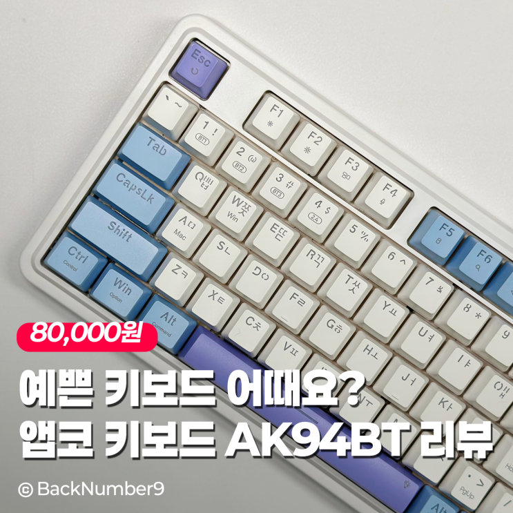 예쁜 키보드 하나쯤 괜찮잖아? 앱코 기계식 키보드 AK94BT : 네이버 블로그
