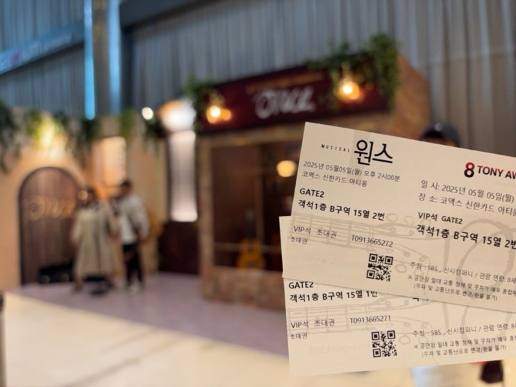 데이트 코스 추천 [뮤지컬 원스] 1층 B구역 15열 관람 후기(Cast. 한승윤, 박지윤) : 네이버 블로그