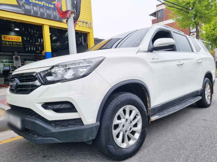 렉스턴 스포츠 타이어 교체 금호 크루젠 HP51 좋은 가격에 장착 : 네이버 블로그