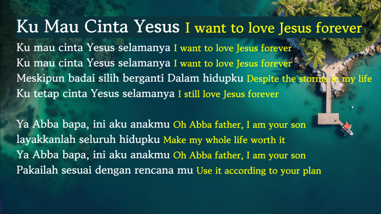 인도네시아어 가사 번역 / Ku Mau Cinta Yesus(나의 피난처 예수, Herlin Pirena)(인도네시아 ...