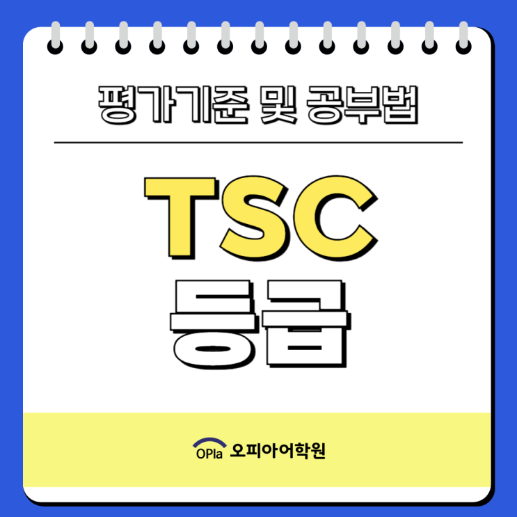 TSC 등급 수준 난이도 평가 기준 완벽 정리! : 네이버 블로그