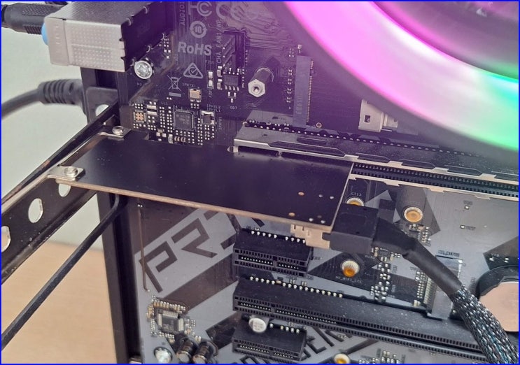 KRACK PCIe to SFF8654(SlimSAS) 어댑터 PC 장착 및 M.2 Nvme SSD 연결 사용 방법 정리 ...