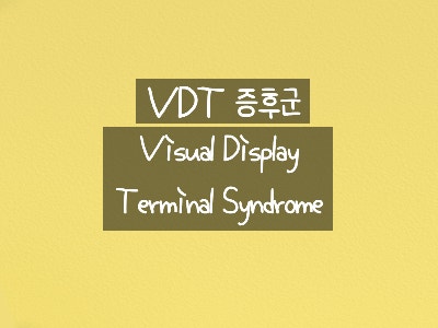 VDT 증후군, Visual Display Terminal Syndrome : 네이버 블로그