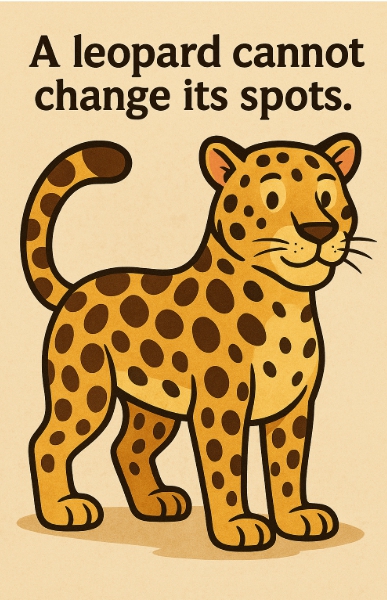 A Leopard Cannot Change Its Spots 본성은 쉽게 바뀌지 않는다 : 네이버 블로그