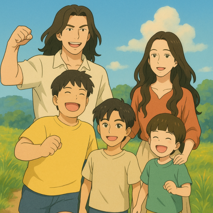 (챗gpt) AI야 지브리 스타일로 가족사진 그려줘 : 네이버 블로그