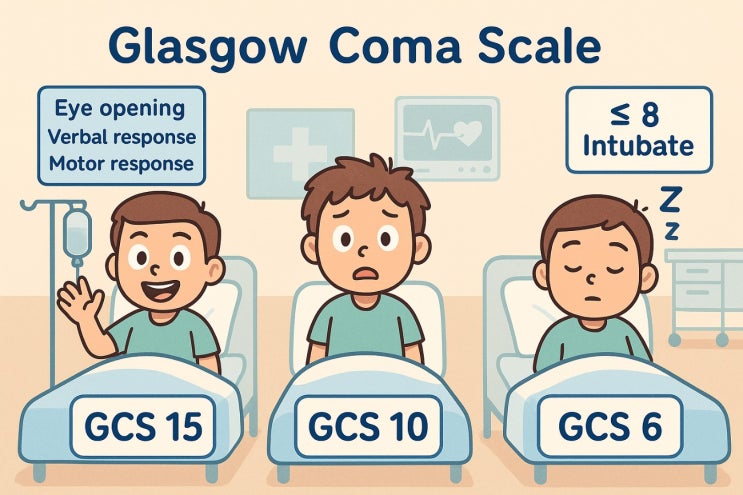 [성인간호학 개념정리 #23] Glasgow Coma Scale(GCS 사정) – NCLEX 의식 사정의 핵심 기준 : 네이버 블로그