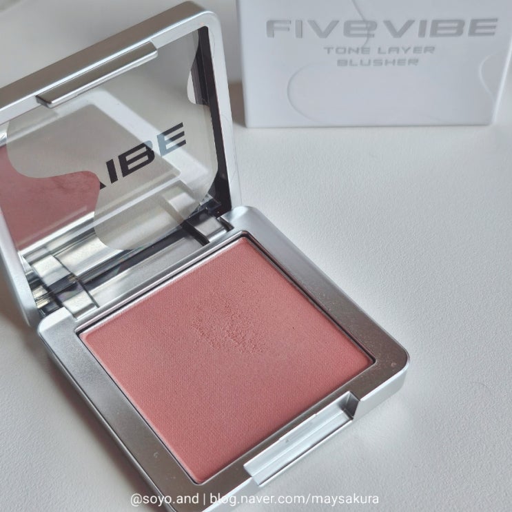 파이브바이브 FIVE VIBE 블러 톤 레이어 블러셔/ 핑크라떼/ 봄 웜톤 사용후기 : 네이버 블로그