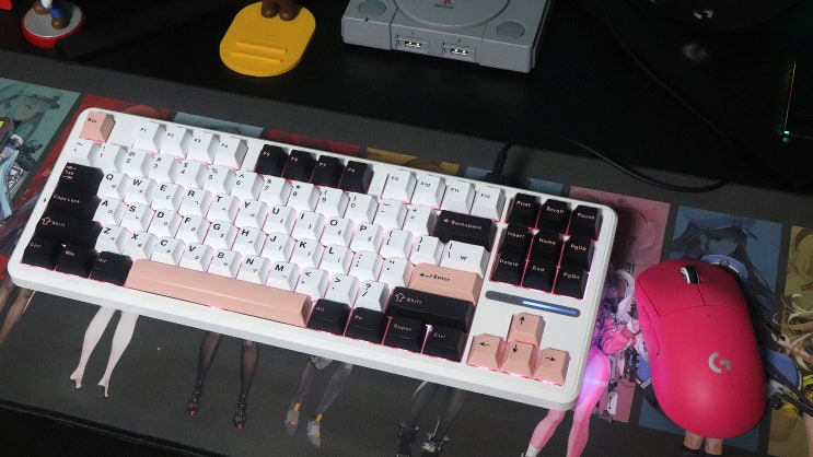 아우라 독거미 F87 PRO 게이밍 키보드 저소음 피치축 언박싱 리뷰 : 네이버 블로그