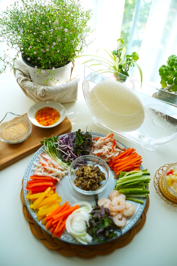 월남쌈 만들기 재료 준비 부터 소스까지 크래미 고기 곁들여 맛있게! : 네이버 블로그