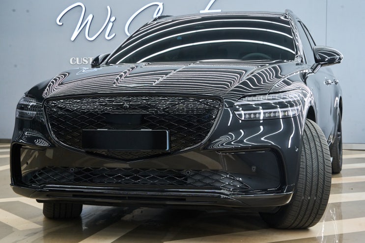 제네시스 eGV70 외관을 확실하고 씩씩하게 올블랙으로 완성시키기! : 네이버 블로그