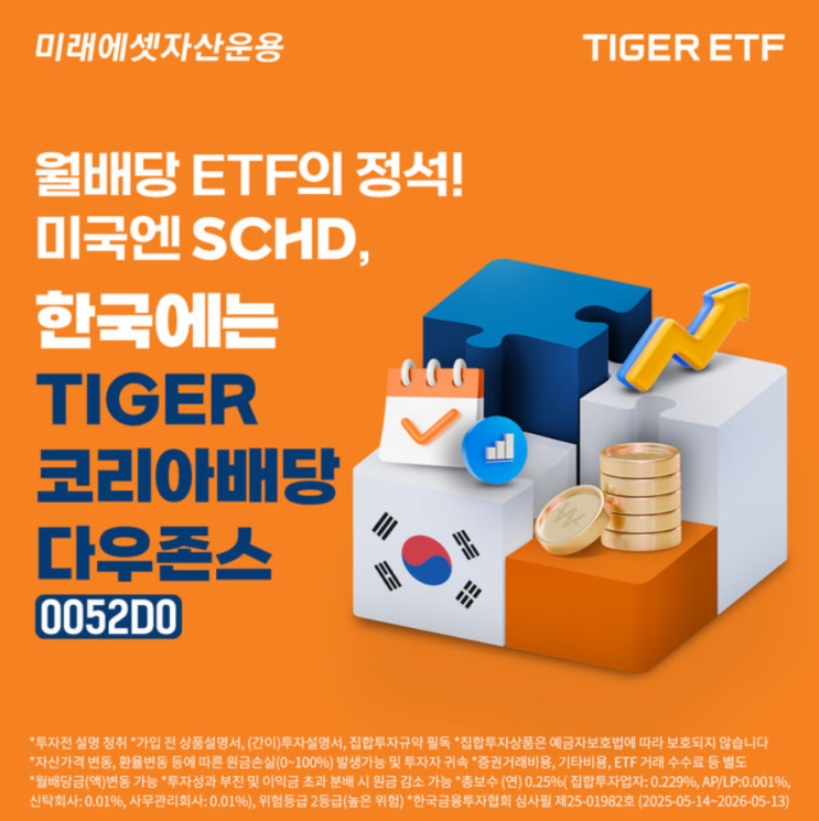 『한국형 SCHD』 미래에셋, 'TIGER 코리아배당다우존스’ ETF 상장 (5/20) : 네이버 블로그