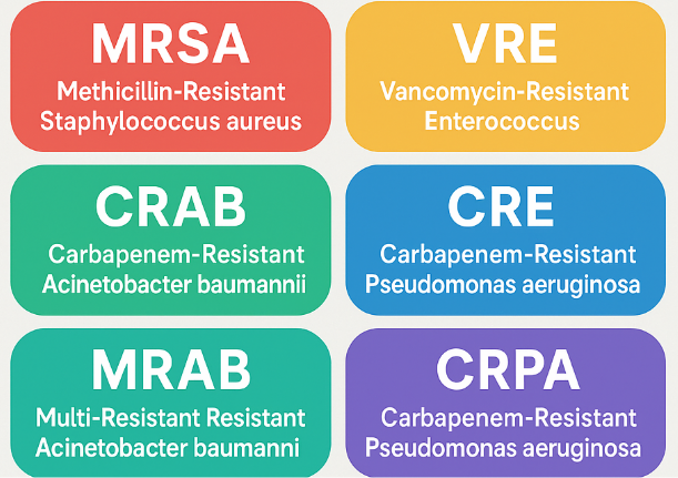 다제내성균이란? 종류·검사·항생제 내성 원인까지 총정리-VRE, MRSA, CRAB, MRAB, CRPA, MRPA, CRE ...