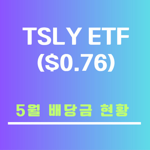 고배당 TSLY ETF 5월 배당금과 6월 배당락일(10주) : 네이버 블로그