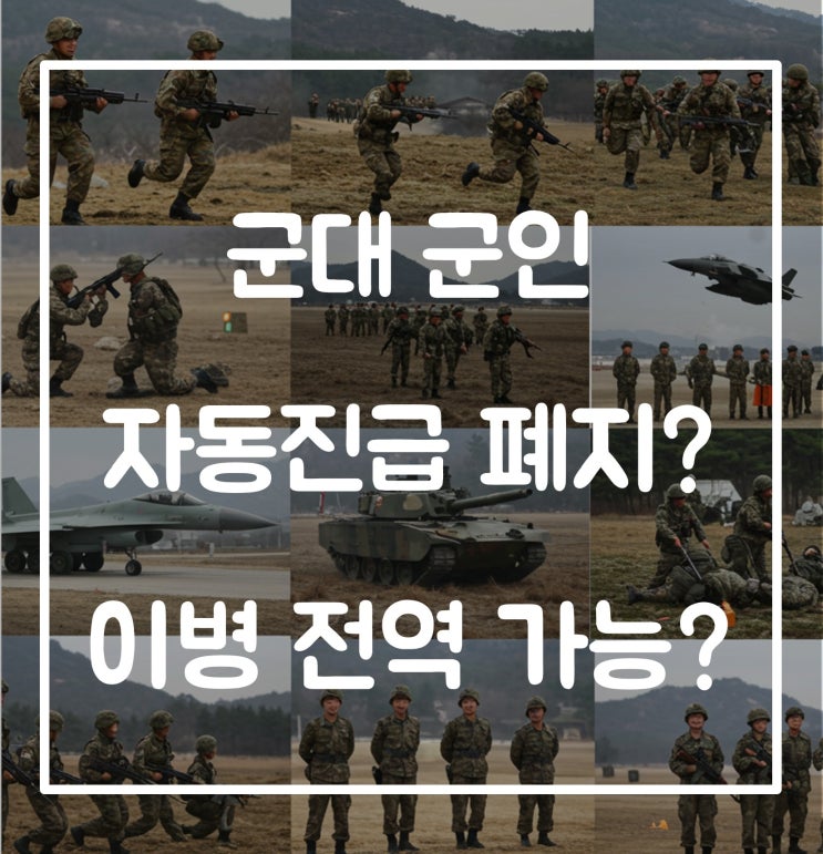 군대 군인 자동진급 폐지 이거 진짜에요 이병 전역 가능 네이버 블로그