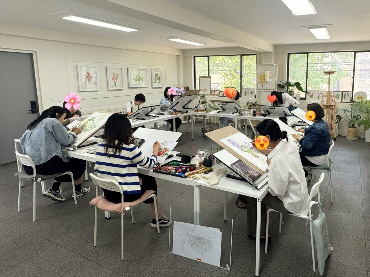 홍대 보태니컬아트 전문화실_엘리 보태니컬아트 수강생 작품 : 네이버 블로그