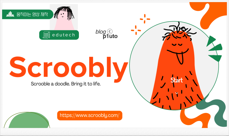 {에듀테크} 움직이는 캐릭터 만들고 신체 표현하기, Scroobly : 네이버 블로그