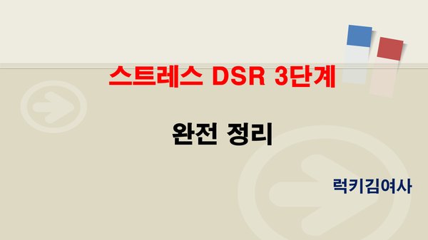 스트레스 DSR 3단계 완전 정리 : 네이버 블로그