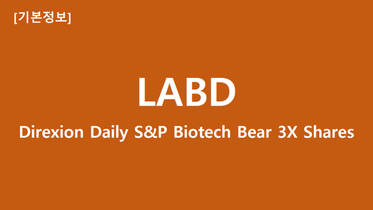 [미국ETF] LABD (Direxion Daily S&P Biotech Bear 3X Shares) : 네이버 블로그
