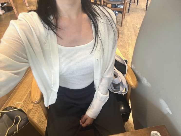 시에 Sie 썸미니 가디건 저렴이 대체품 공유 착용샷 👚 유니클로 썸제이 헤이즐 모드 네이버 블로그