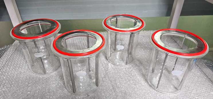 Reaction Beaker Flat Bottom Flask & SUS Baffle / 비이커형반응조 / 서스배플(홈 ...