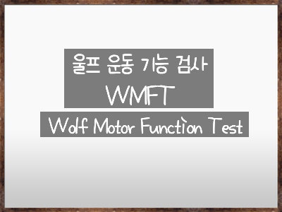 울프 운동 기능 검사 (Wolf Motor Function Test, WMFT) : 네이버 블로그