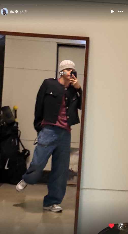 [방탄소년단 뷔] thv Instagram 업데이트 '깜찍'... 태형이가 착용한 셀린느 자켓 매진 (X, 2025.06.07 ...