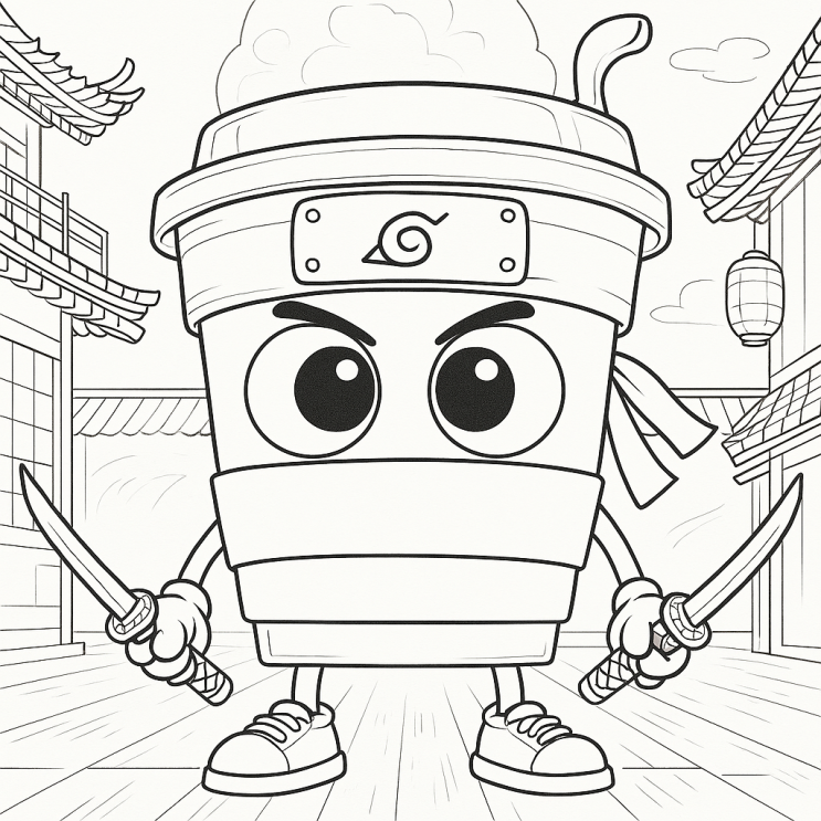 이탈리안 브레인롯 색칠하기 Coloring Italian Brain Rot 카푸치노 아싸시노 (Cappuccino ...