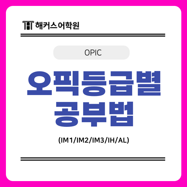 OPIc 등급 IM1~AL 맞춤 공부법 : 네이버 블로그
