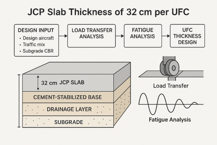 무근 시멘트 콘크리트 포장(JCP: Jointed Plain Concrete Pavement)의 슬래브 두께 산정 : 네이버 블로그