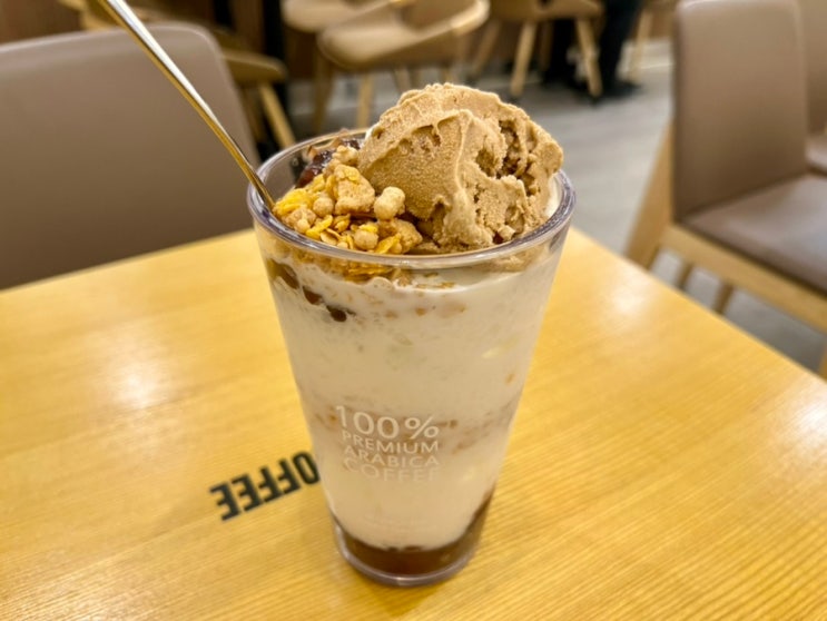 메가커피 신메뉴 빙수 팥빙젤라또파르페 후기(가격, 칼로리, 당류) : 네이버 블로그