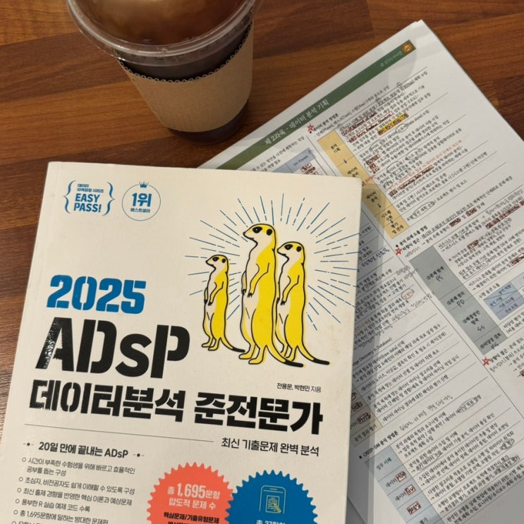 ADsP 독학 노베이스 비전공자 45회 합격 후기 한달 공부법 & 꿀팁 공유 (미어캣 + 꿈꾸는 라이언 요약자료) : 네이버 블로그