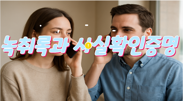 녹취록 작성과 법적 증거자료를 위한 사실확인증명서 : 네이버 블로그