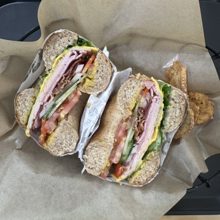 ⭐️강남역 간단 혼밥 내돈내산 (베이글 샌드위치) 추천⭐️ : 네이버 블로그