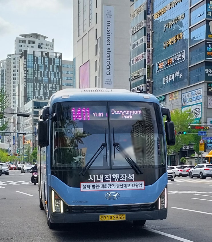 울산 학성버스 1411번 2955호 뉴프리미엄 유니버스 CNG 23" : 네이버 블로그