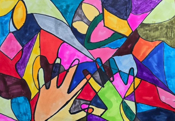 선과 면을 활용하여 작품 만들기 250613 : 네이버 블로그