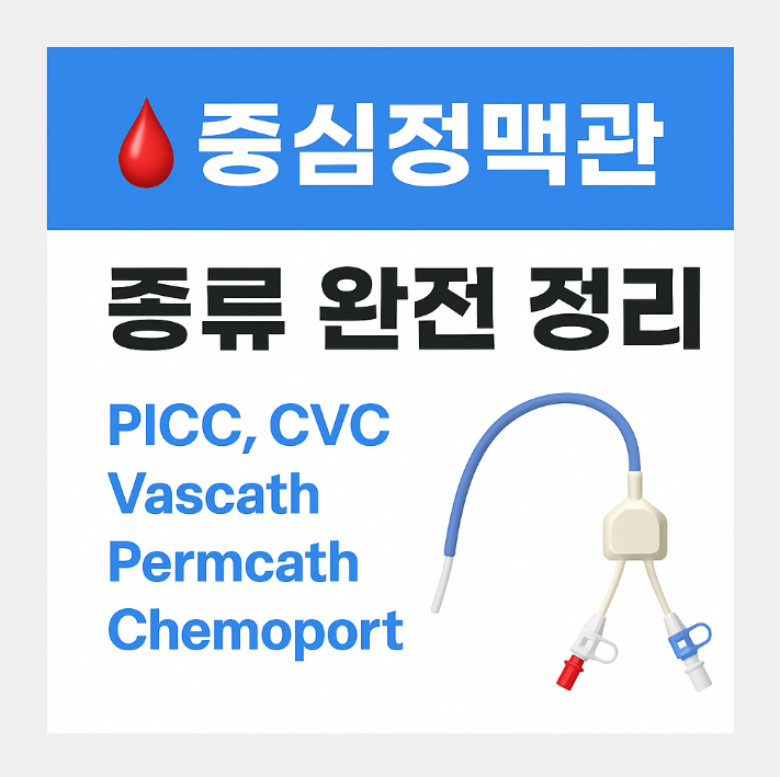 중심정맥관이란? 중심정맥관 종류, 터널식 비터널식 비교, C-line, PICC, Permcath, Chemoport ...