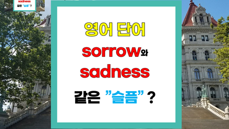 [영어단어연구] Sorrow is a source of sadness or regret: Sorrow와 sadness는 같은 ...