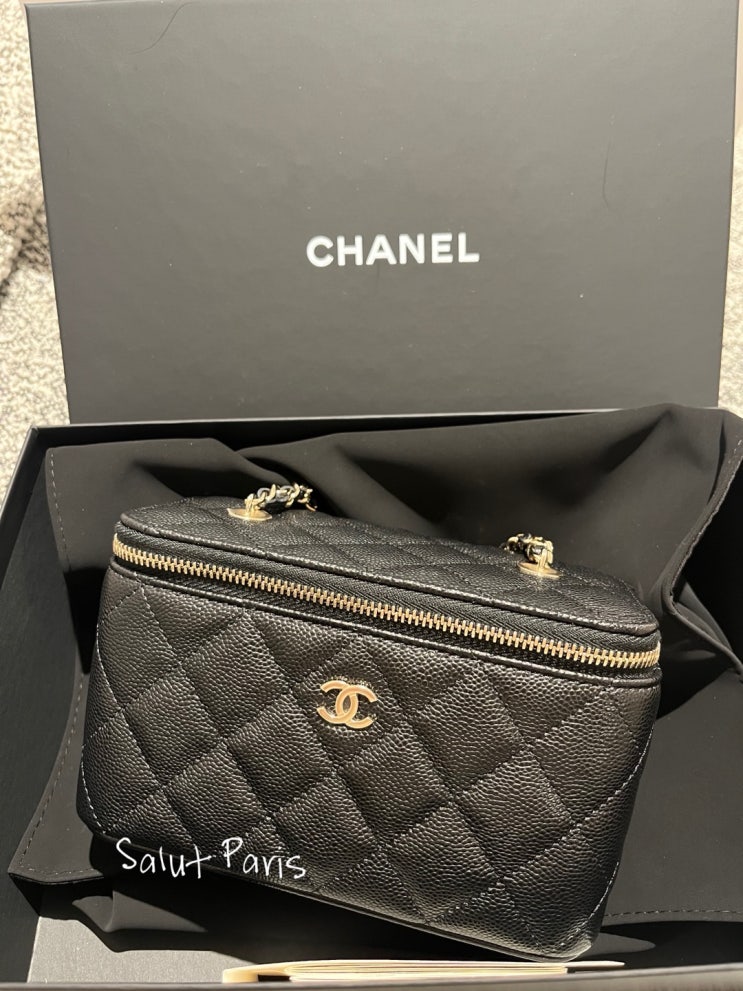 CHANEL Vanity with Chain ( 샤넬 클래식 베니티 백 캐비어 ,샤넬 베니티백 ,샤넬 구매대행) : 네이버 블로그
